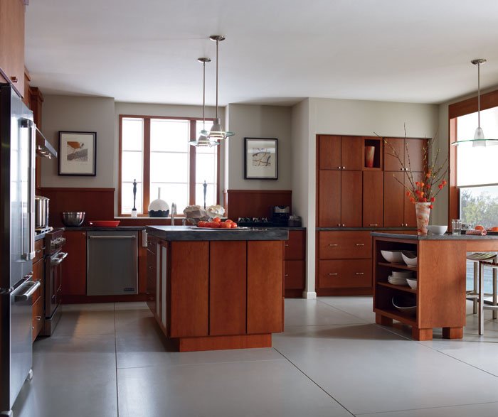 Modern Cherry Wood Kitchen Cabinets