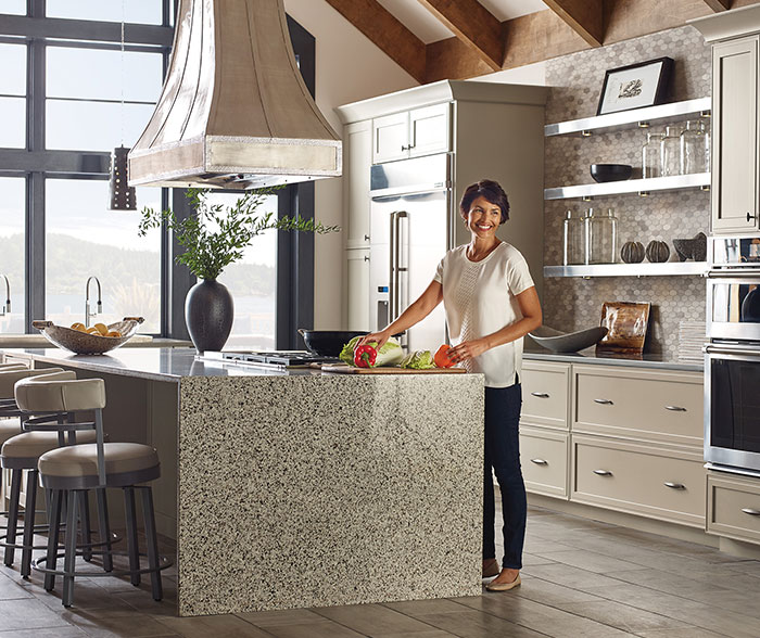 Two Tone Rustic Kitchen with Inset Cabinets - MasterBrand