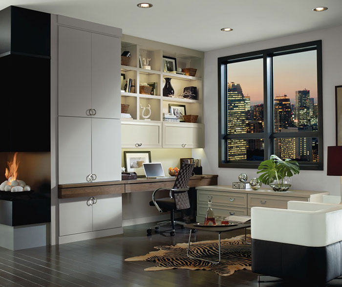 Contemporary Maple and Walnut Custom Office and Storage Cabinets ...